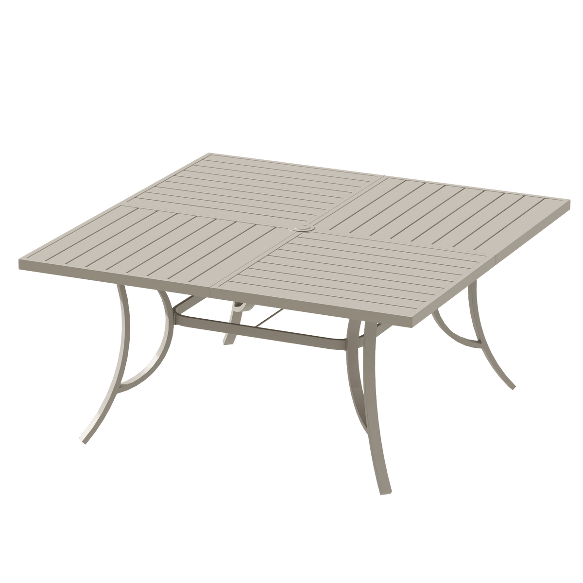 Vicllax 59" Square Patio Dining Table for 8, Outdoor Large Metal Table ...
